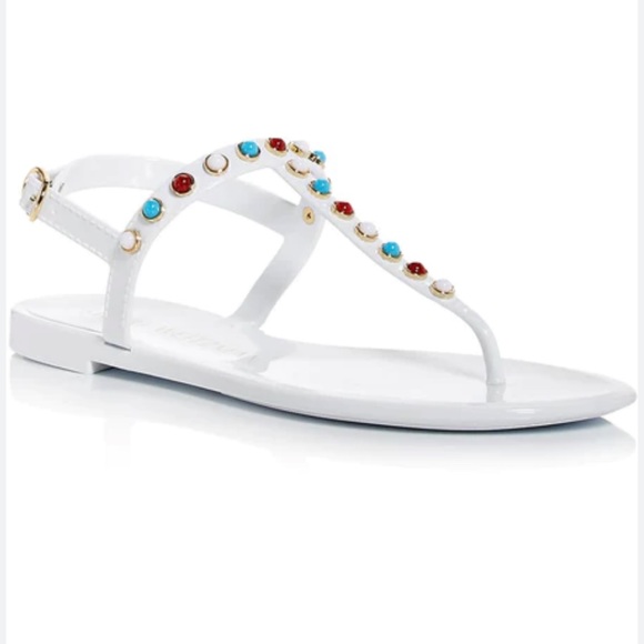 Stuart Weitzman | Shoes | New Stuart Weitzman White Studded Sandals ...